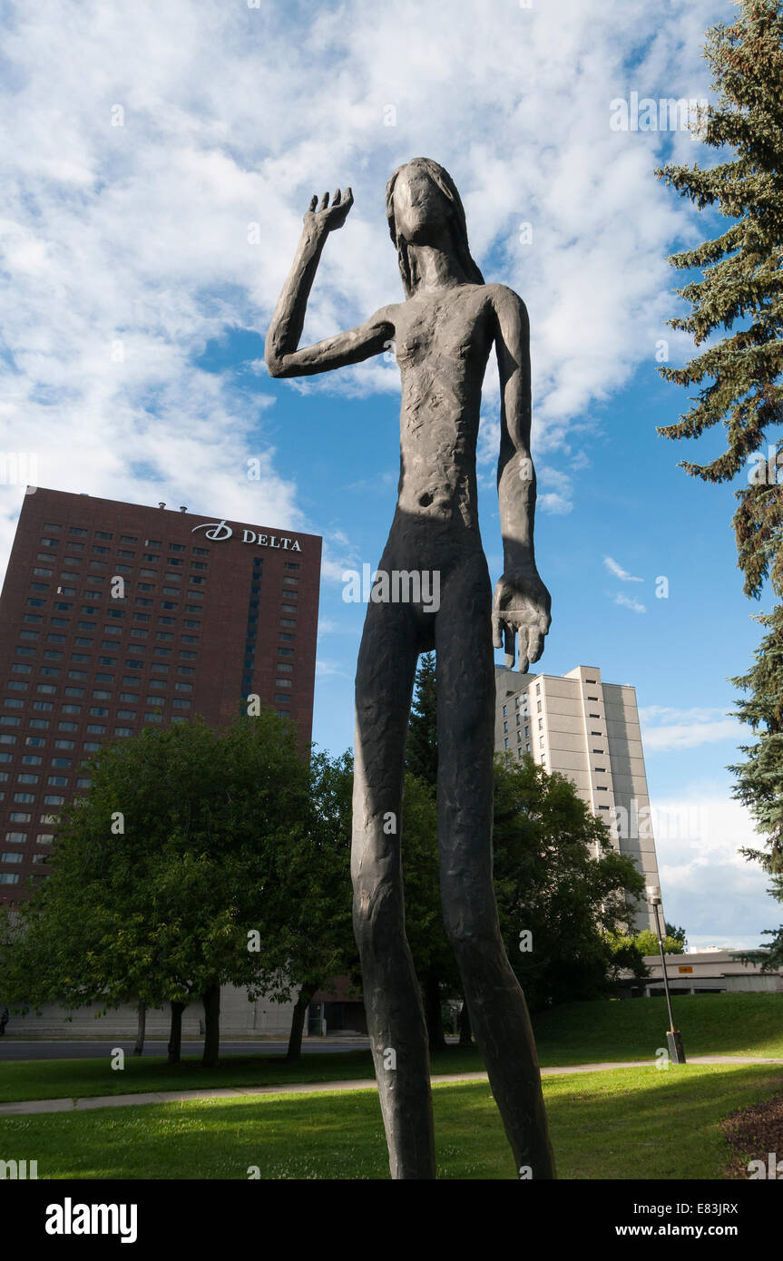 Elk203-6224v Canada, Alberta, Calgary, downtown, Family of Man ...