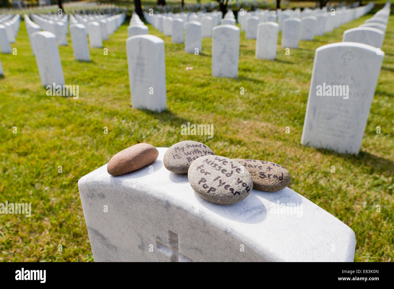 Headstones at Arlington National Cemetery - Washington, DC Stock Photo ...
