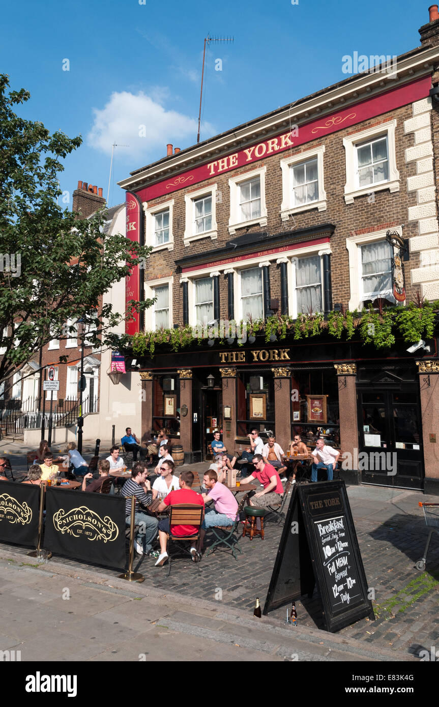The York pub on Upper Street, Islington, London, England, UK Stock ...