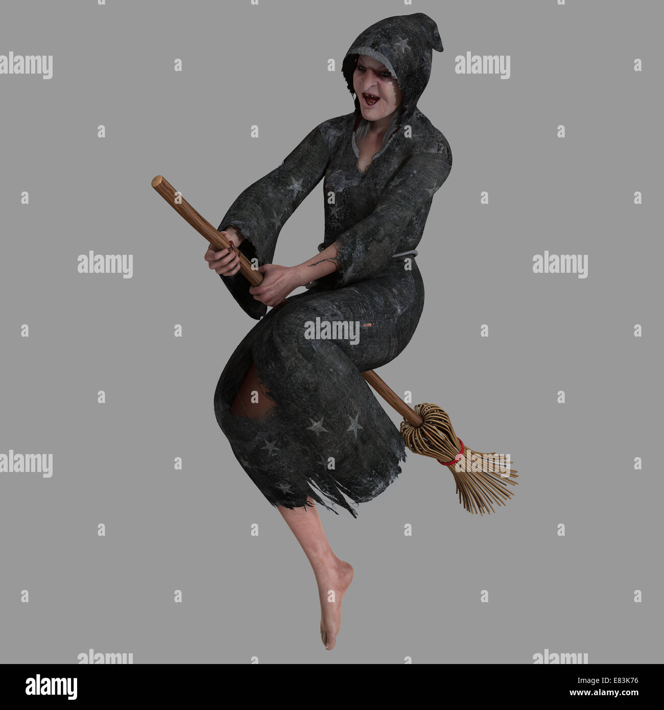 The old witch render isolated from the background Stock Photo - Alamy