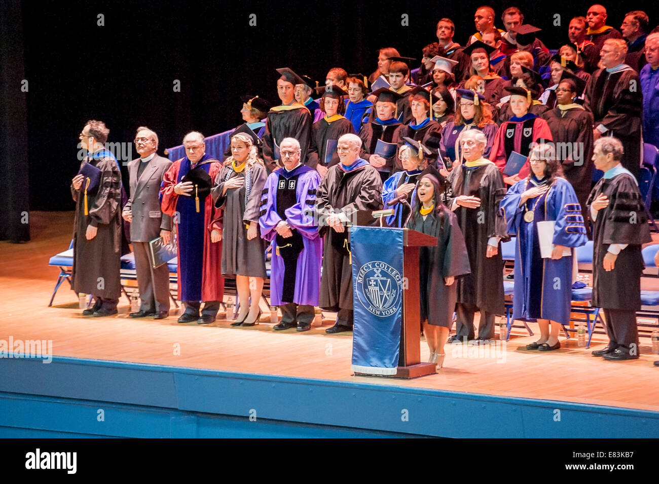 A graduation ceremony at a US college Stock Photo - Alamy