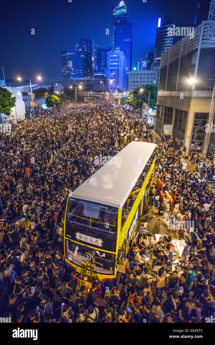 Tens of thousands of people rally on the main roads that surround the ...