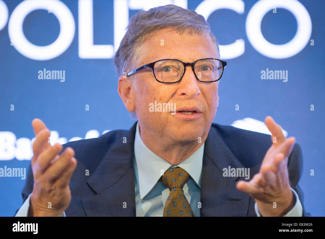 Washington, DC, USA. 29th Sep, 2014. Bill Gates, philanthropist and co ...