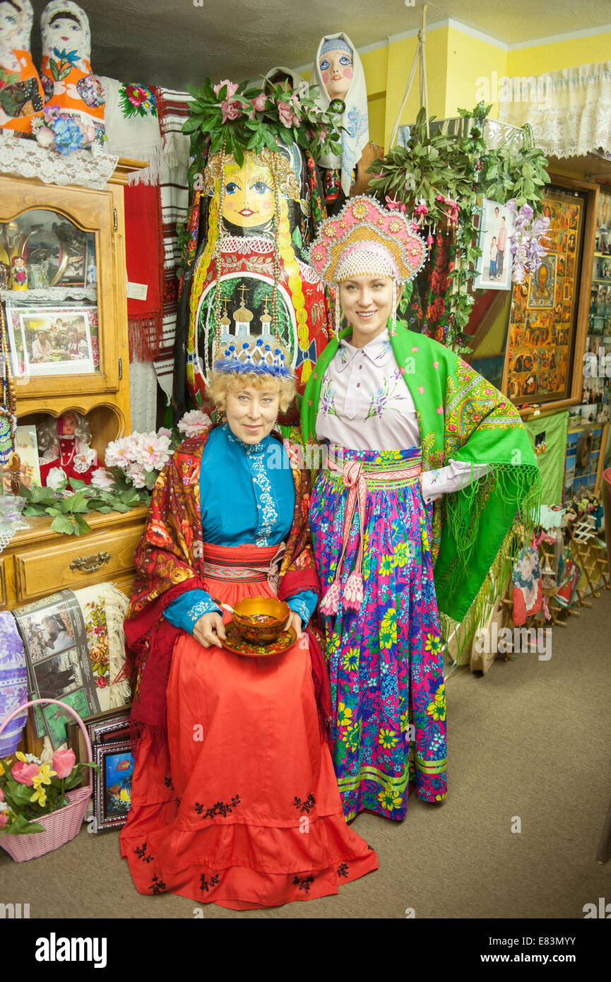 Russian Alaska - Nikolaevsk AK People wearing traditional Russian ...