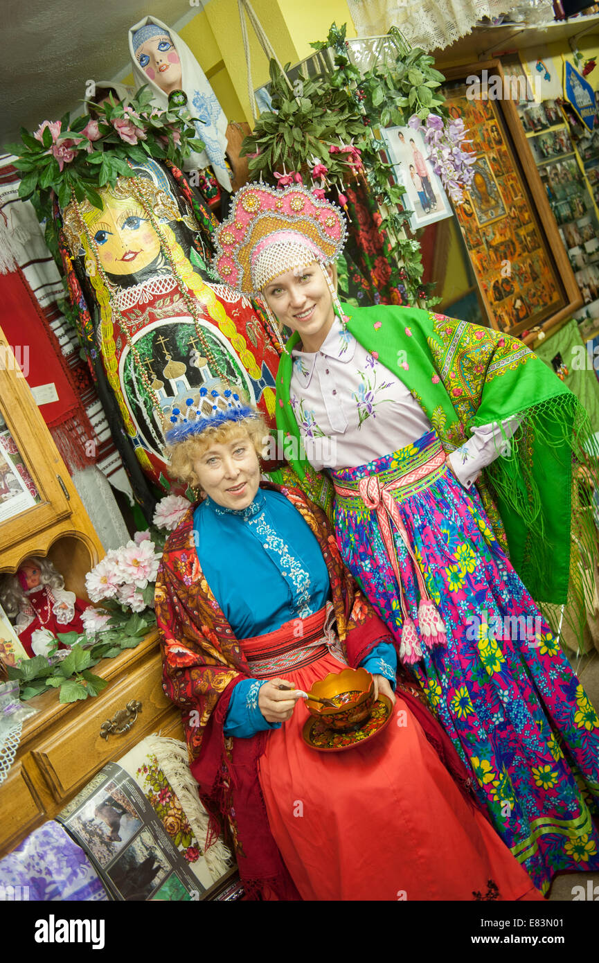 Russian Alaska - Nikolaevsk AK People wearing traditional Russian ...