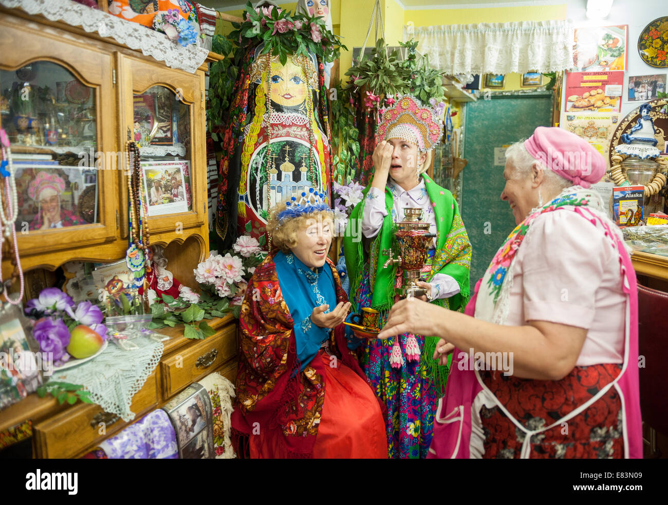 Russian Alaska - Nikolaevsk AK People wearing traditional Russian ...