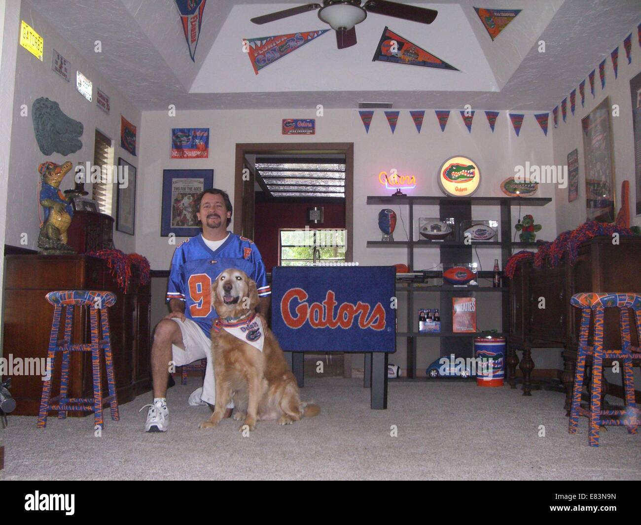 Sep. 29, 2014 - Florida fan Jeff Sicard. Photo by Lawrence Hollyfield ...