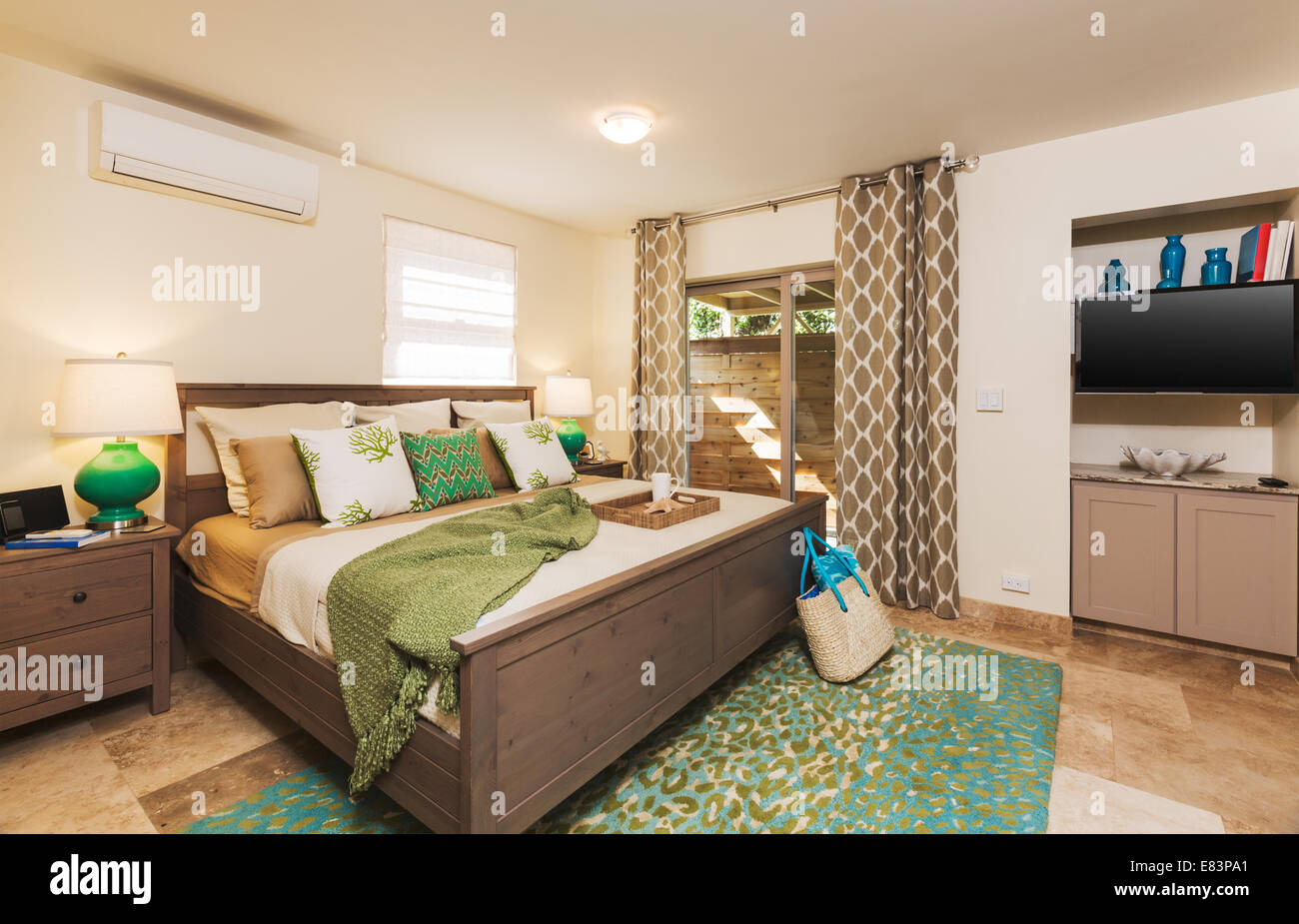 Bedroom in Contemporary Home, Interior Design Stock Photo - Alamy