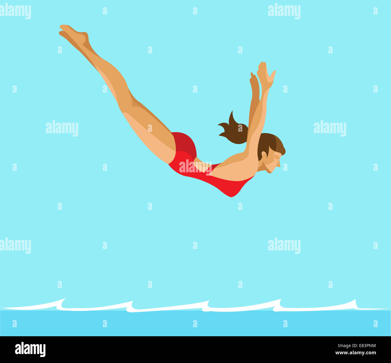Diving downwards hi-res stock photography and images - Alamy