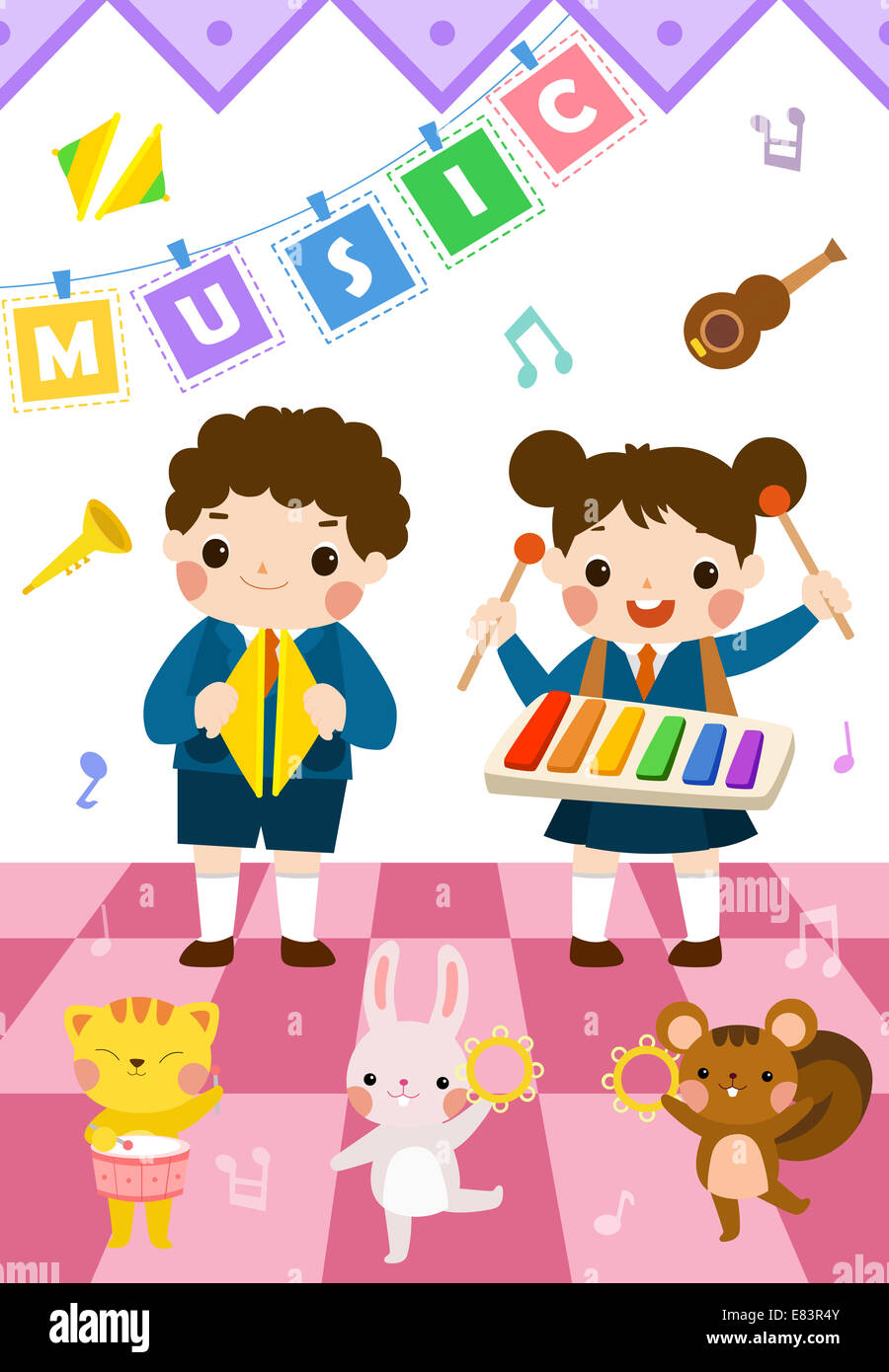 Children musical recital hi-res stock photography and images - Alamy