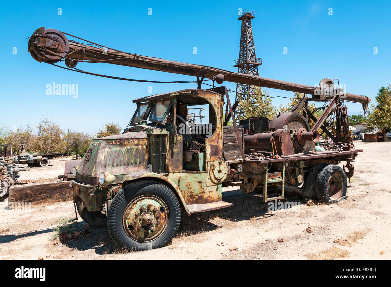 California, Kern County, Taft, West Kern Oil Museum, on original site ...