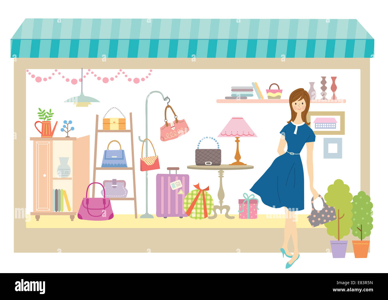 Flower shop display window Cut Out Stock Images & Pictures - Alamy