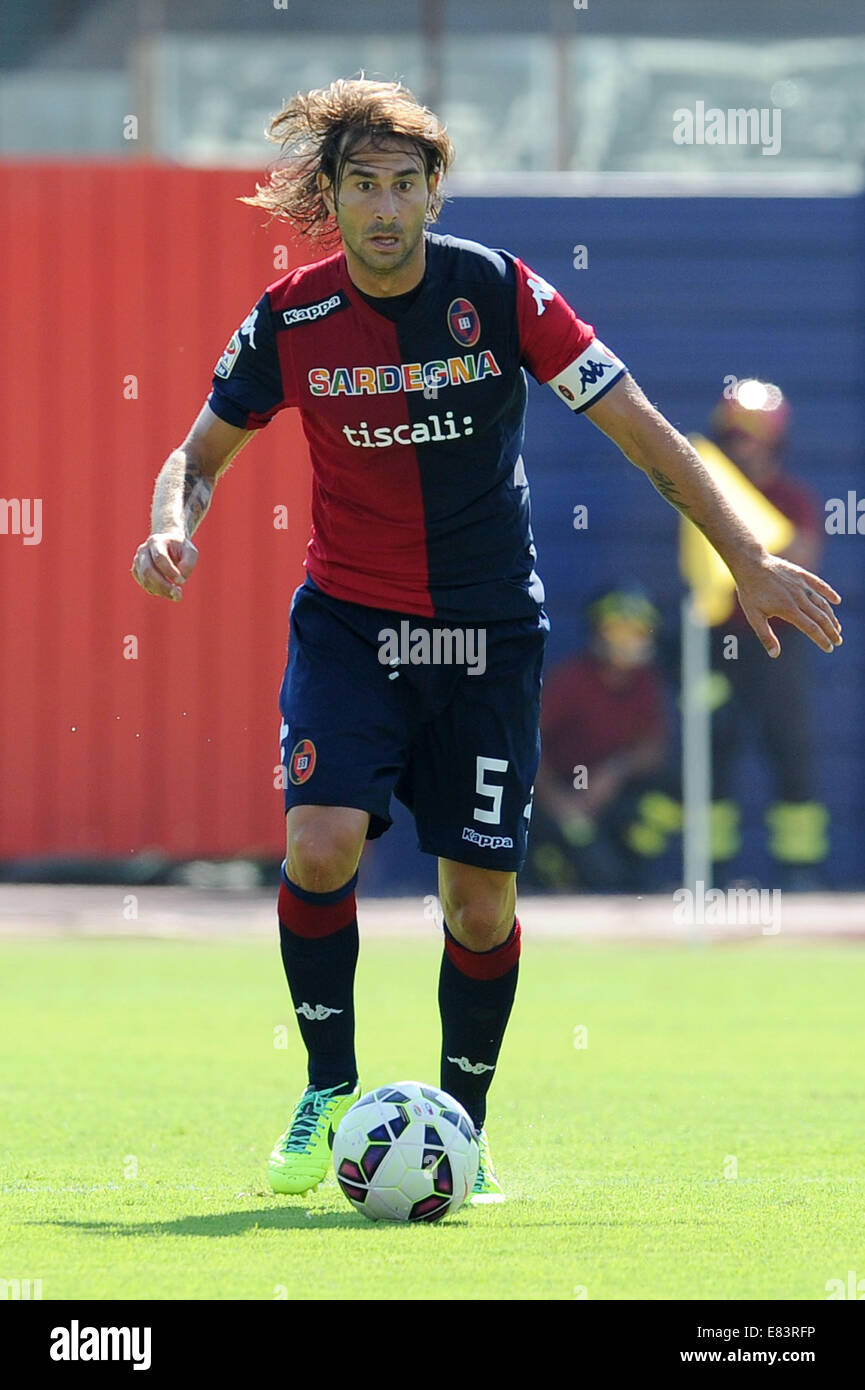 Cagliari, Italy. 14th Sep, 2014. Daniele Conti (Cagliari) Football ...