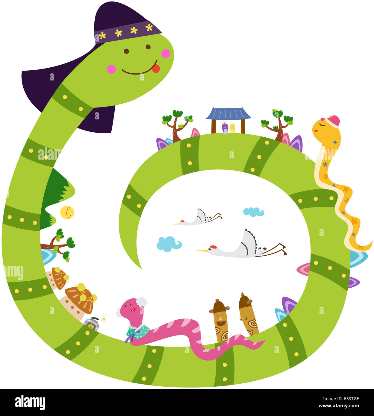 Year of Snake Stock Photo - Alamy