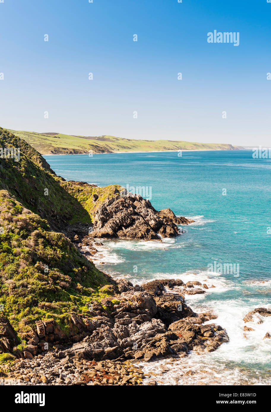 Landscape of the Australian coastline along South Australia's Fleurieu ...