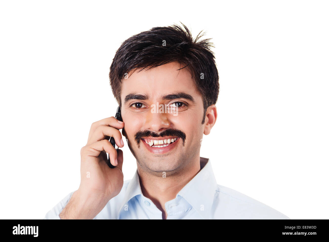 Laughing businessman speaking mobile phone hi-res stock photography and ...