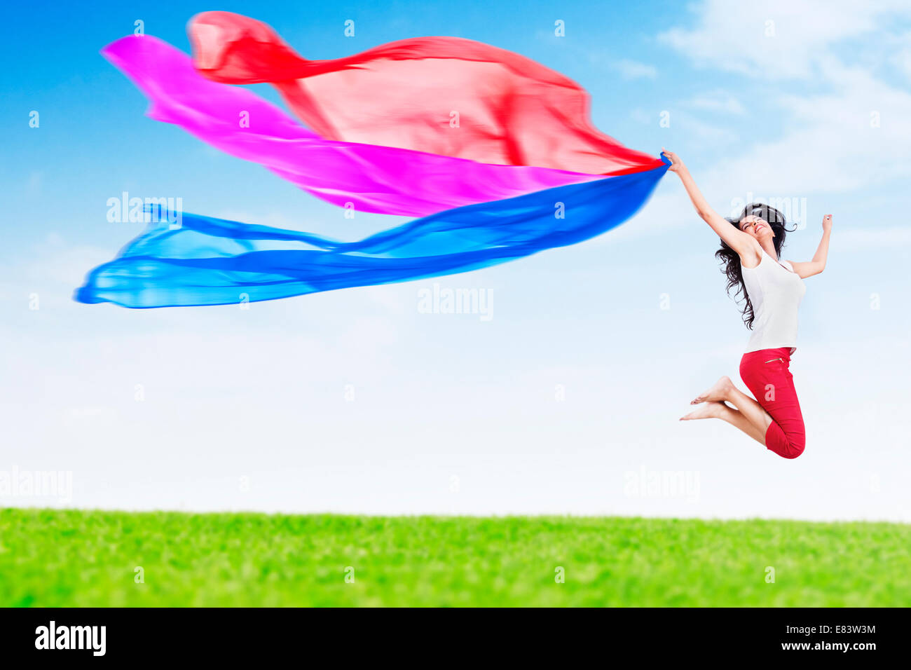 Portrait billow wind hi-res stock photography and images - Alamy