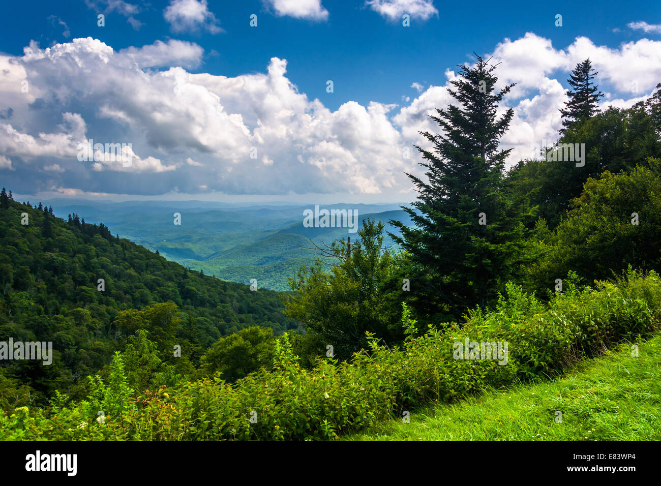View from Devils Courthouse Overlook, on the Blue Ridge Parkway in ...