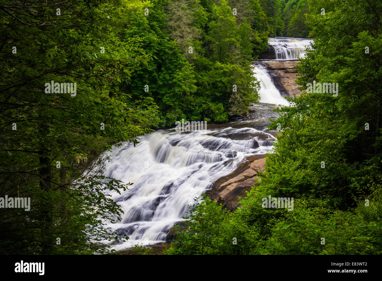 View of Triple Falls, in Dupont State Forest, North Carolina Stock ...