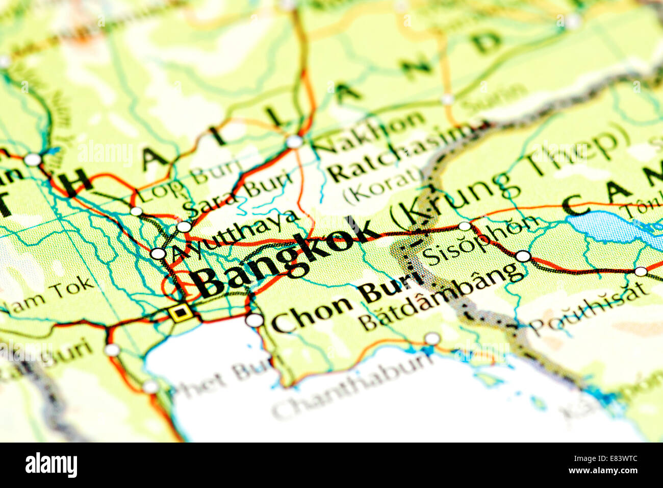 Bangkok map hi-res stock photography and images - Alamy