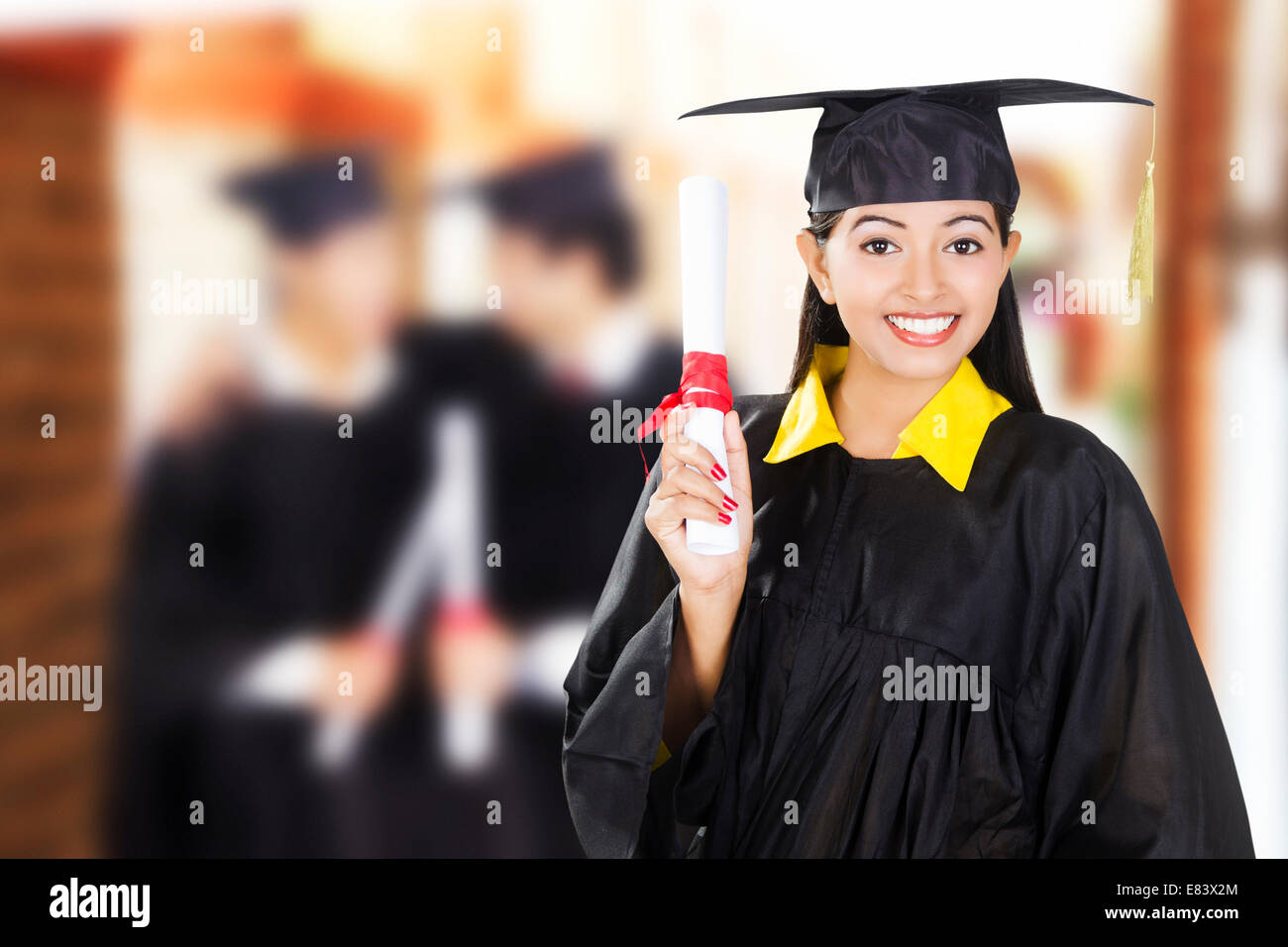indian ladies Graduation Student Stock Photo - Alamy