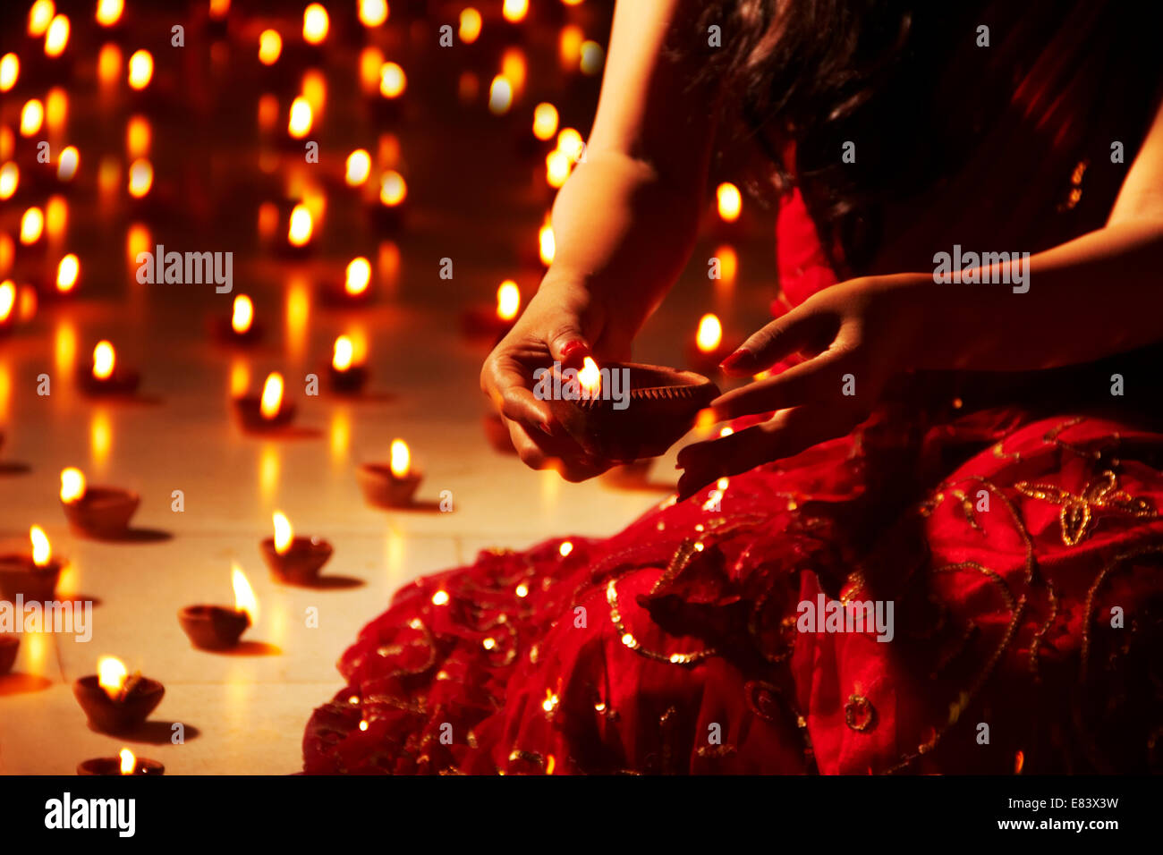 indian Festival Diwali Decoration Stock Photo - Alamy