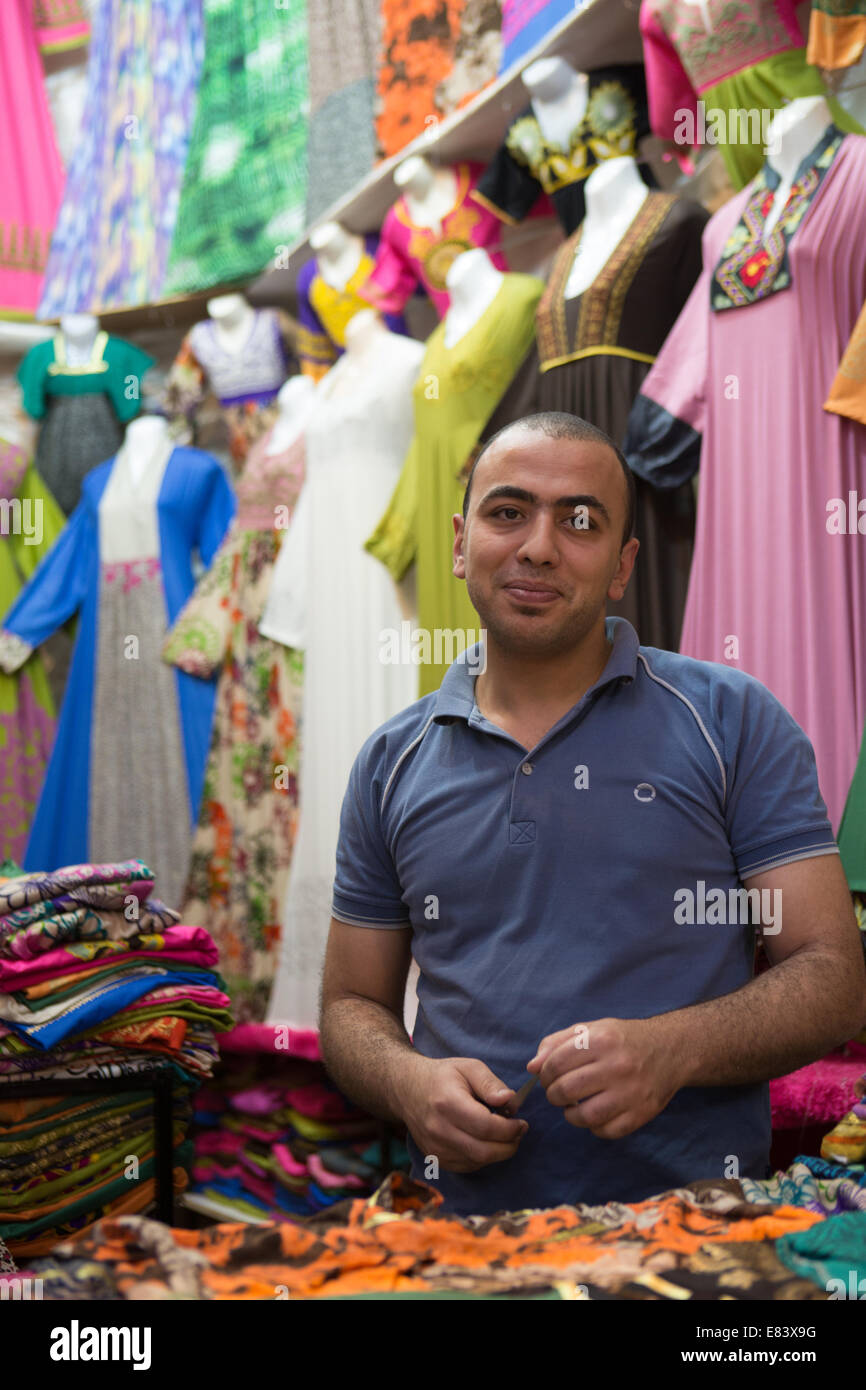 Portrait of a market stall holder, Dubai, United Arab Emirates Stock ...