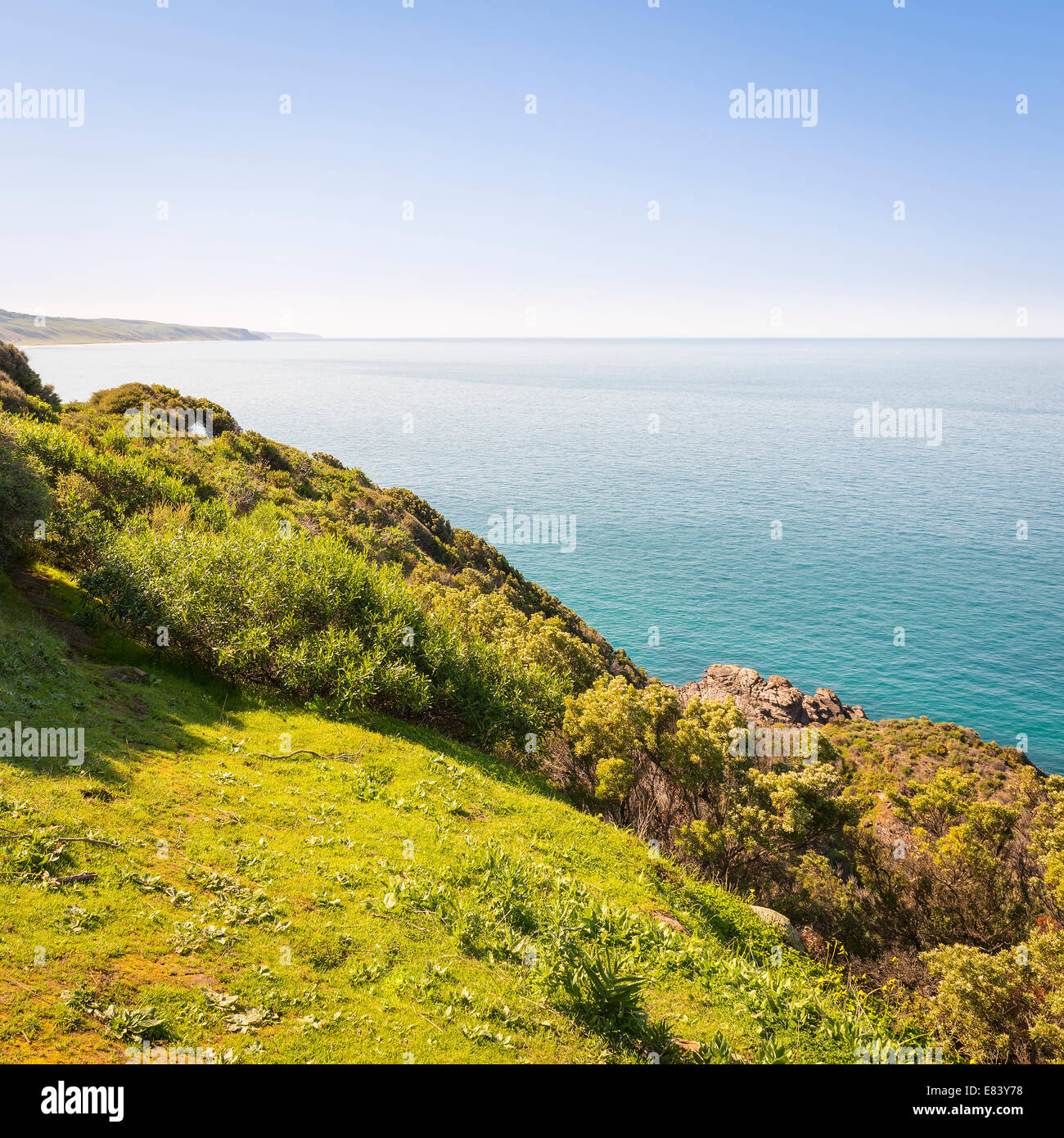 Landscape of the Australian coastline along South Australia's Fleurieu ...