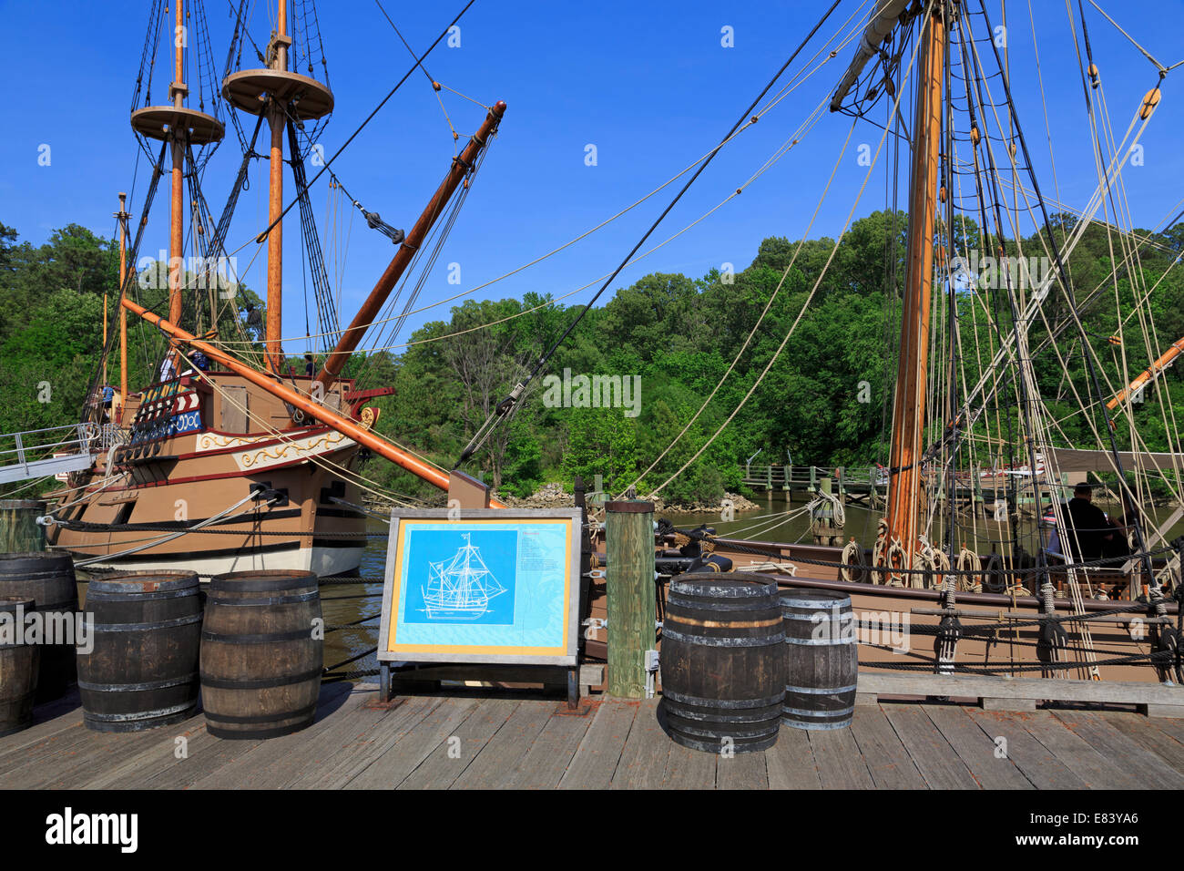 Sailing ship Discovery in Jamestown Settlement Museum, Williamsburg ...