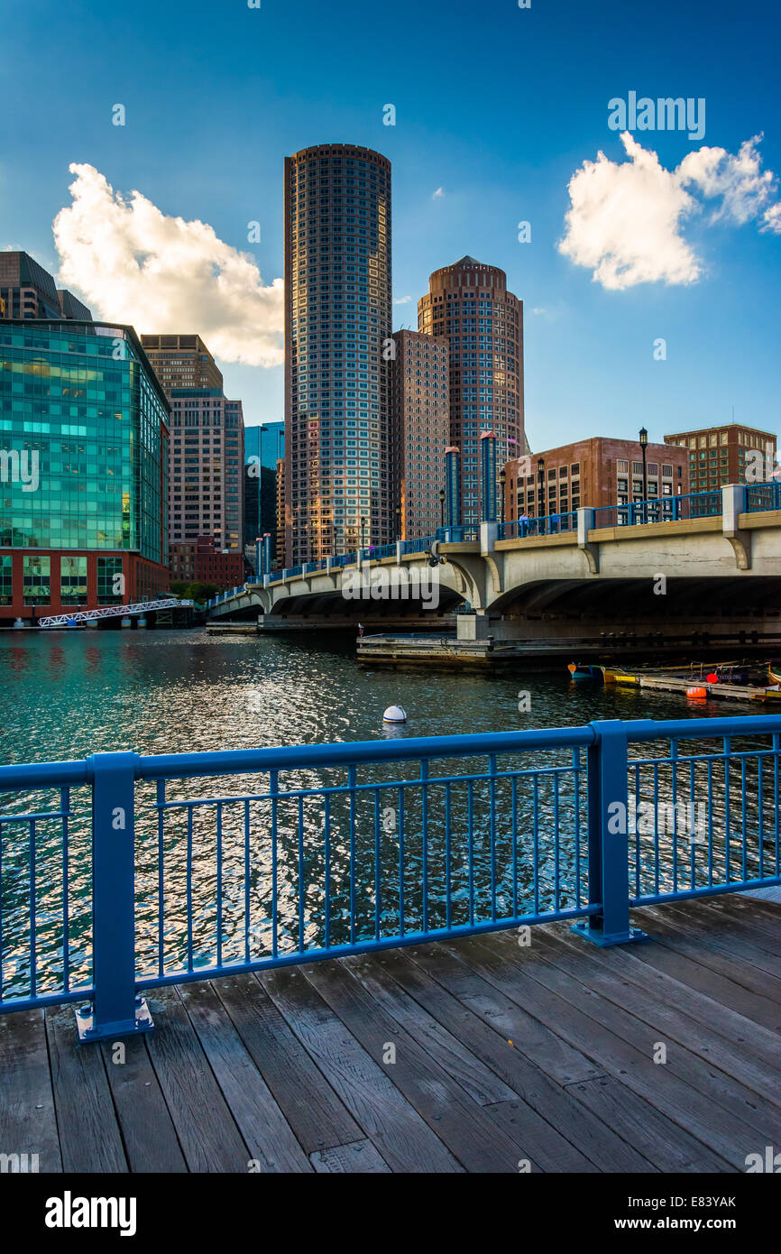 The Boston Harborwalk along Fort Point Channel, in Boston ...