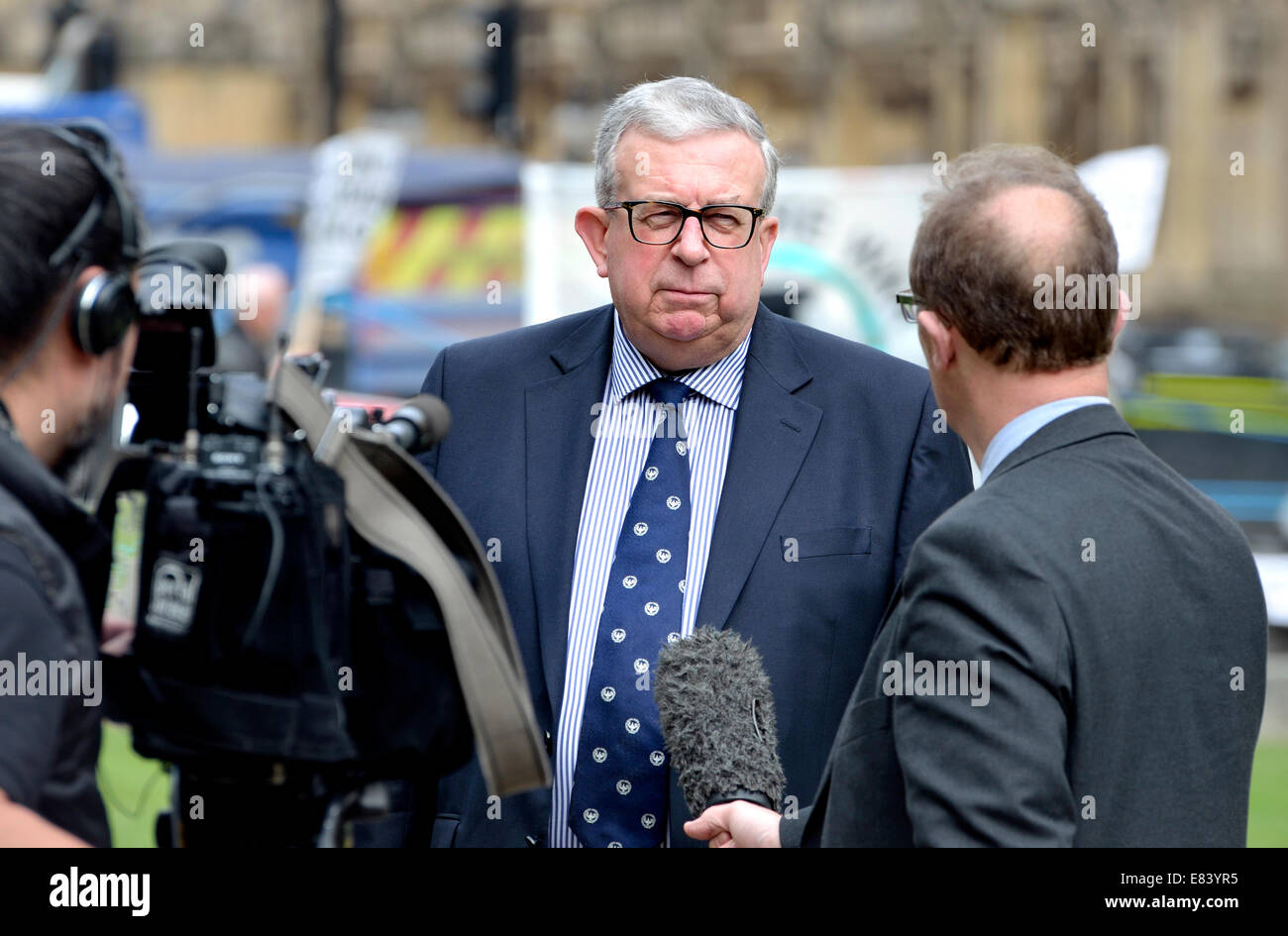 Keith Simpson MP (Conservative, Broadland) being interviewed outside ...