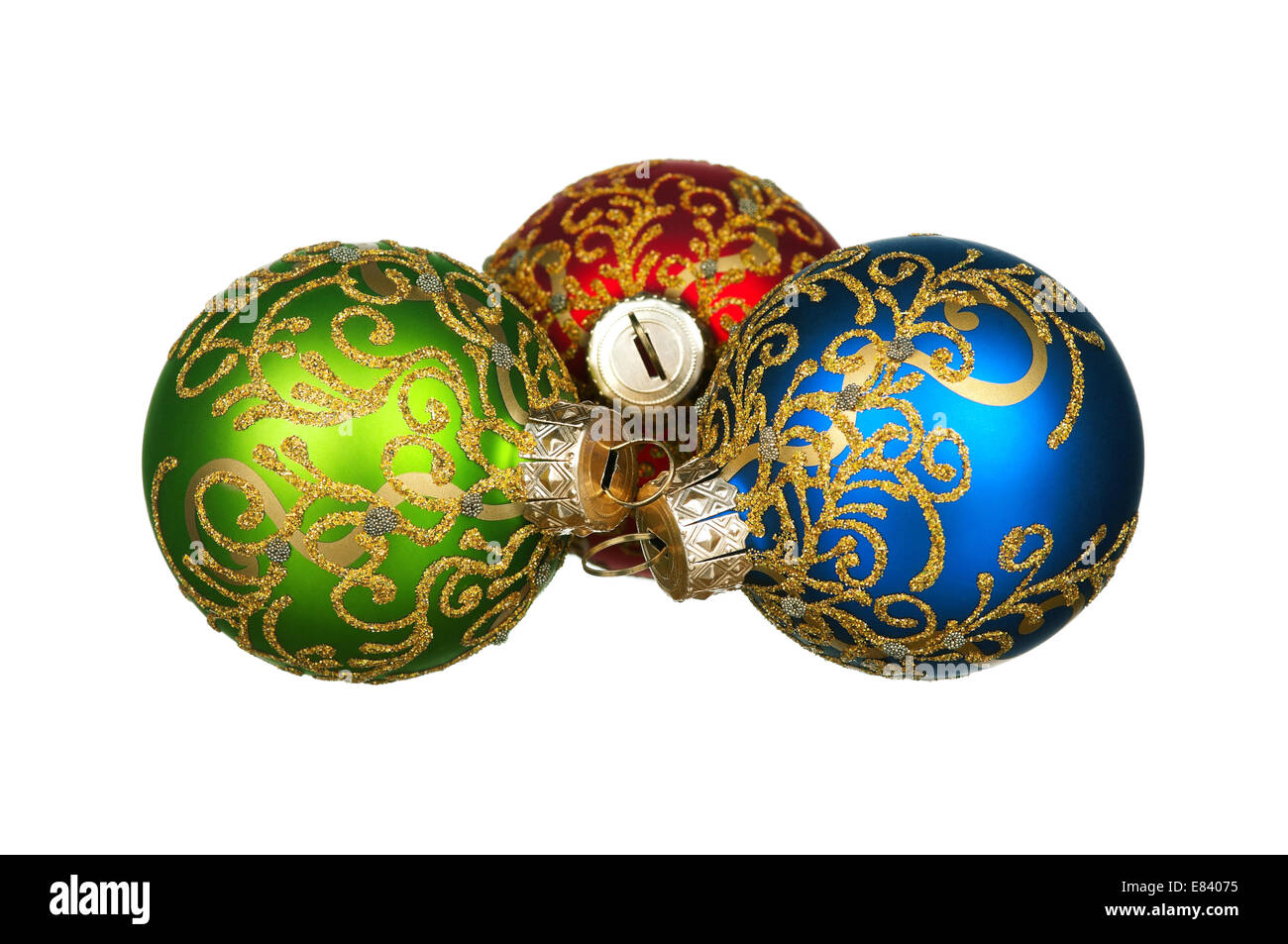Image merry christmas baubles Cut Out Stock Images & Pictures - Alamy