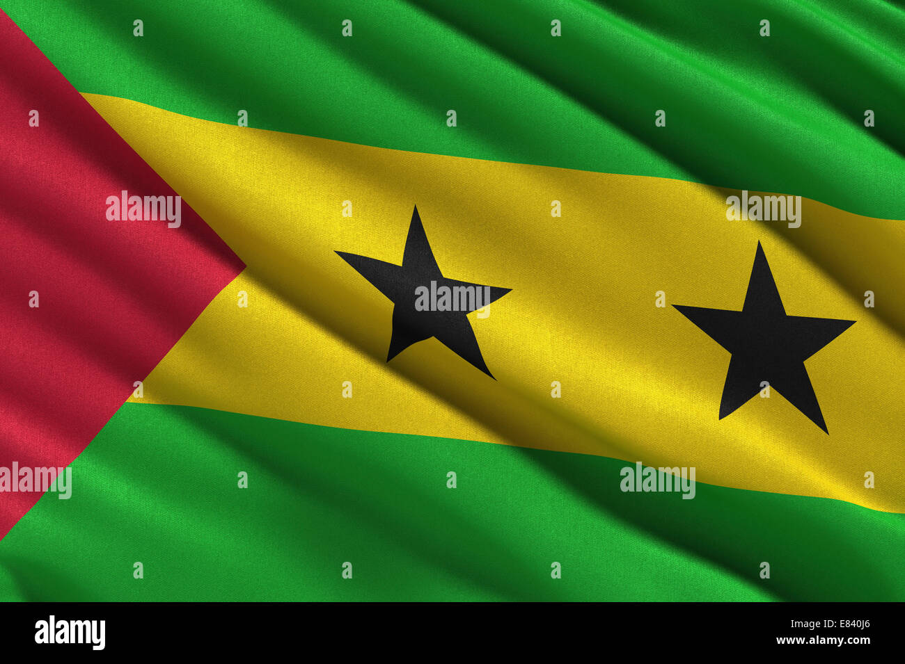 Flag of São Tomé und Príncipe Stock Photo - Alamy