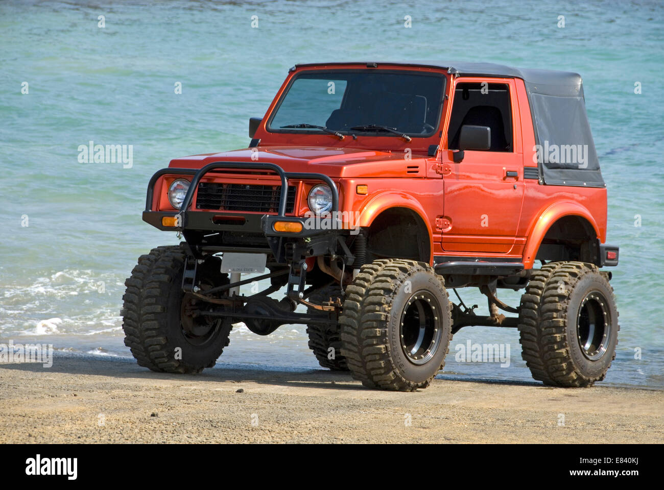 Fun off-road vehicle on the beach, Big Island, Hawaii Stock Photo - Alamy