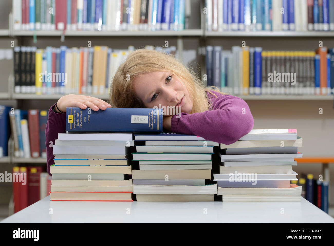 Student studying in the departmental library of the University of ...