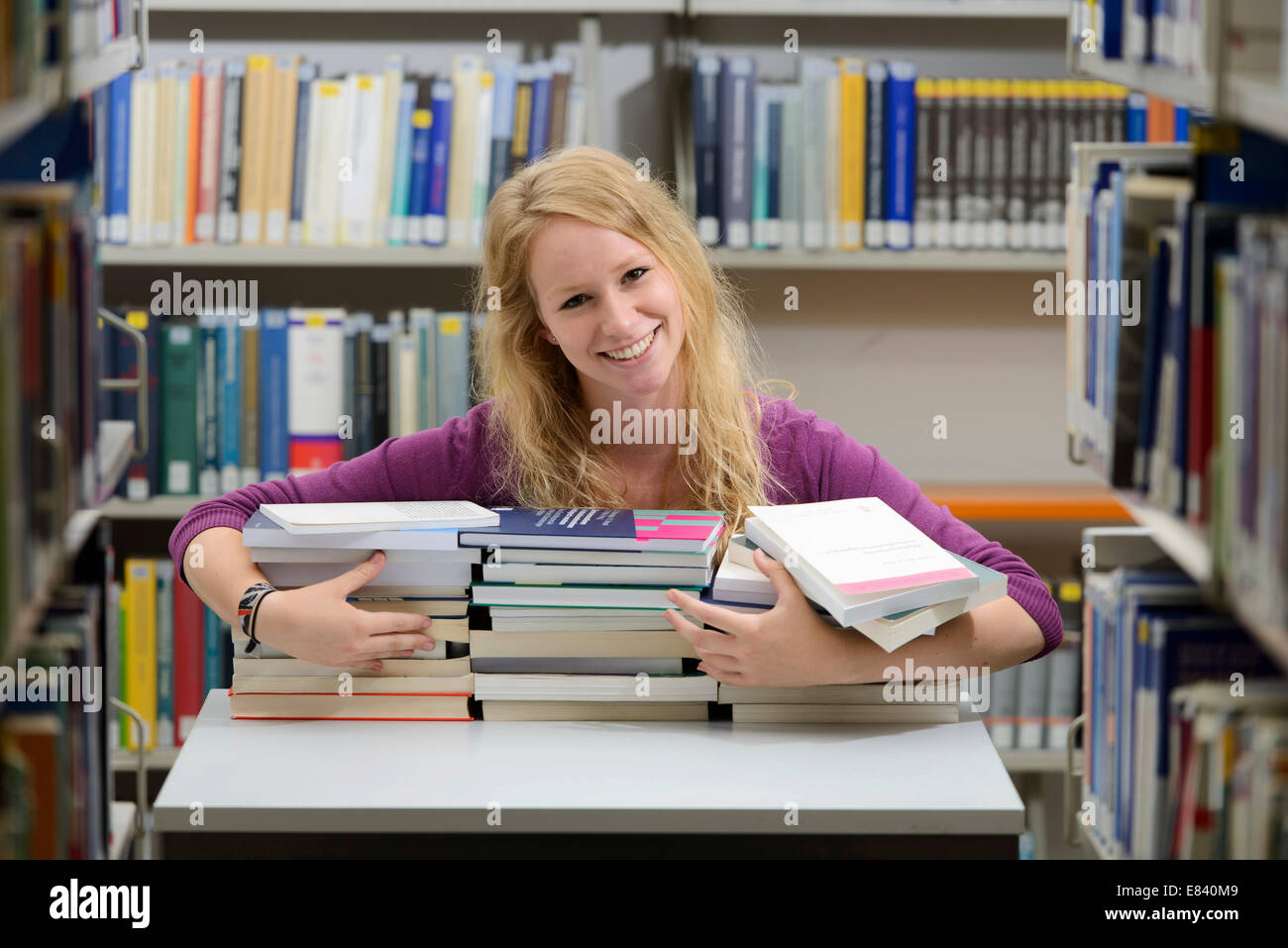 Student studying in the departmental library of the University of ...