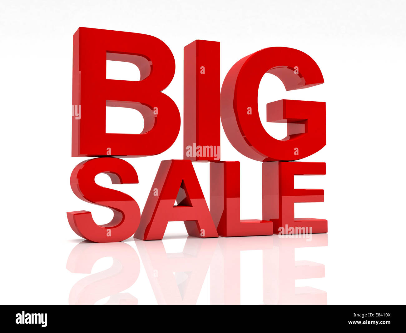 3d image of sale red text on white background Stock Photo - Alamy
