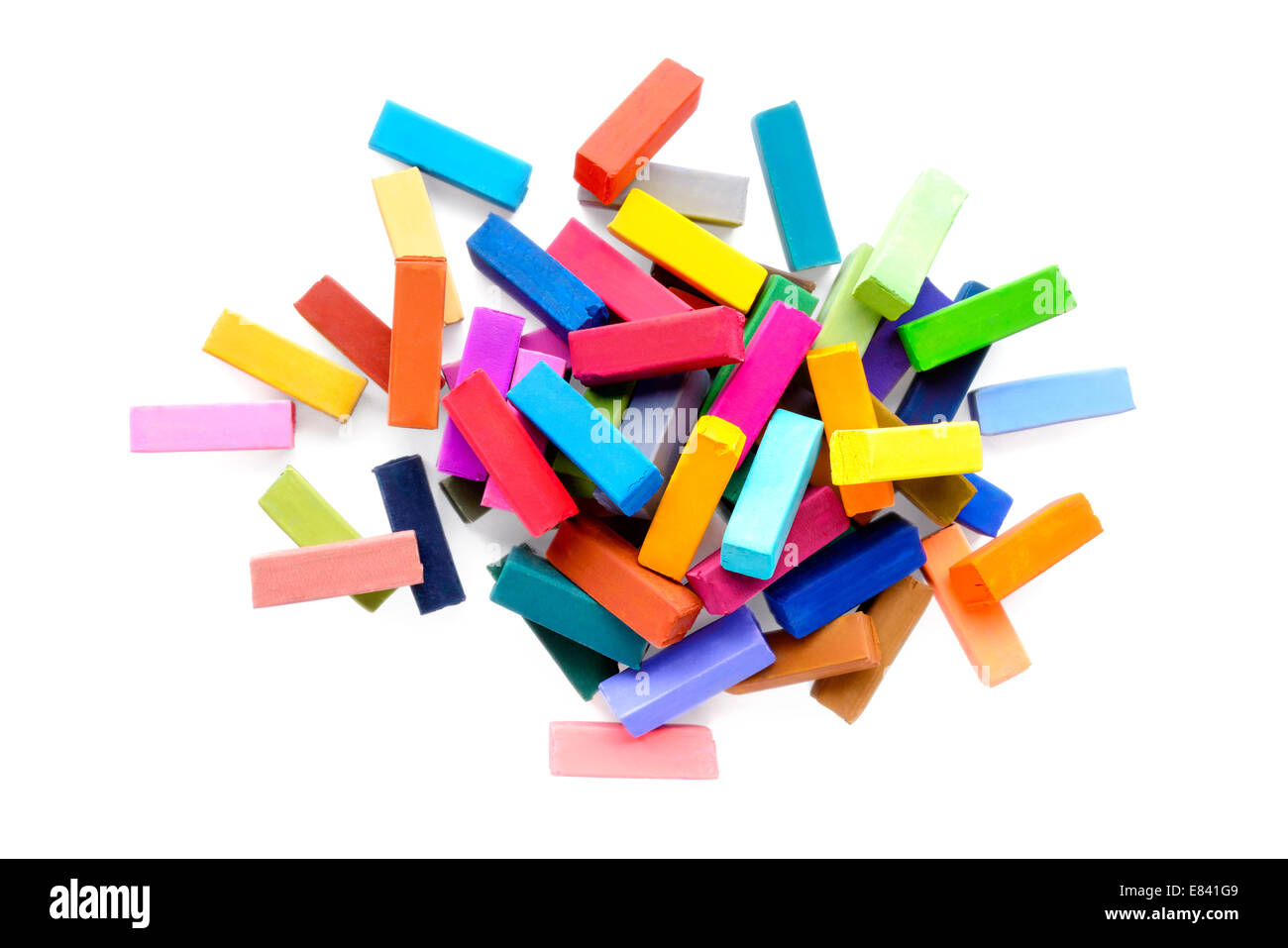 Set of colorful crayons, isolated on white background Stock Photo - Alamy