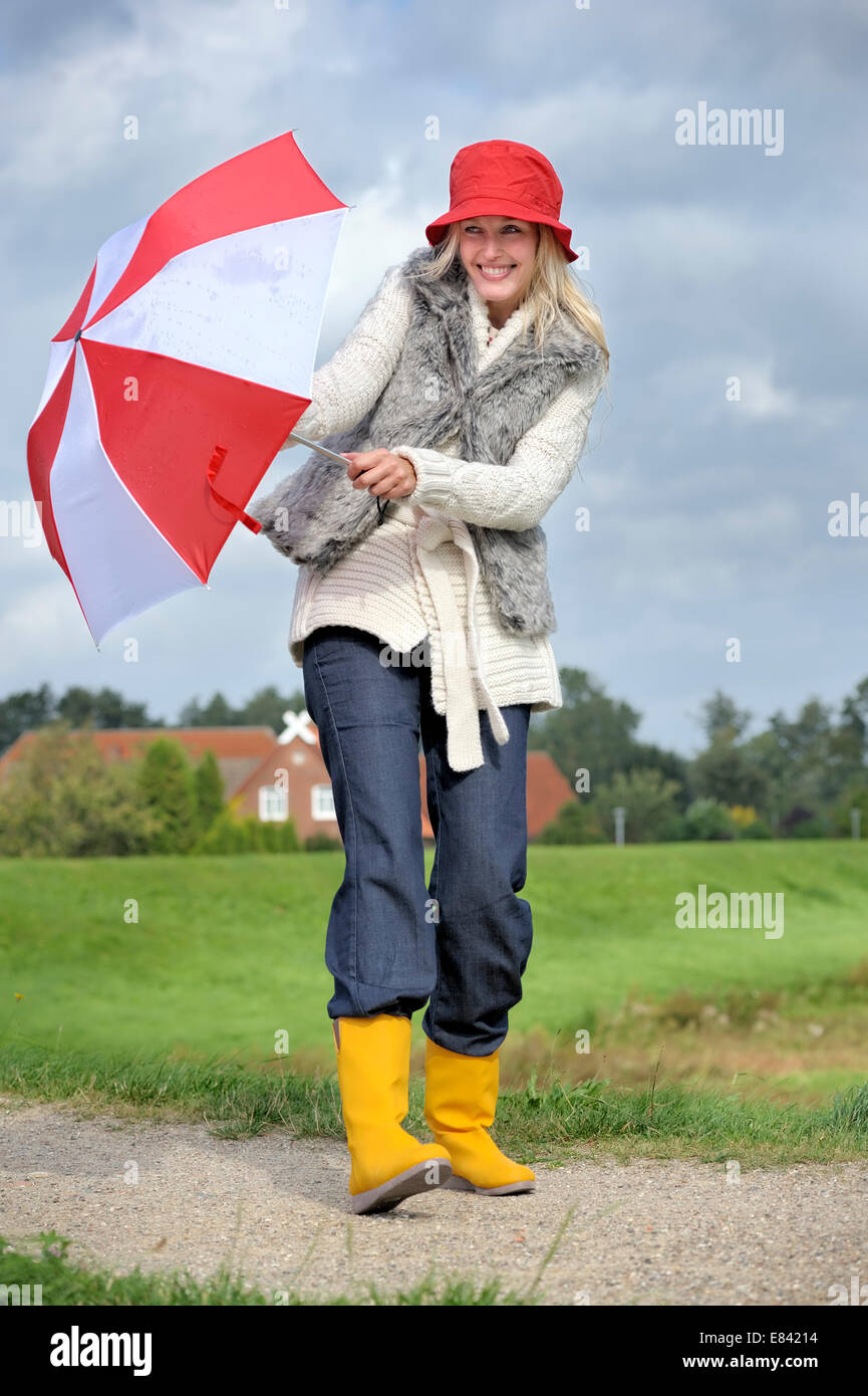 Woman Gust Wind High Resolution Stock Photography and Images - Alamy