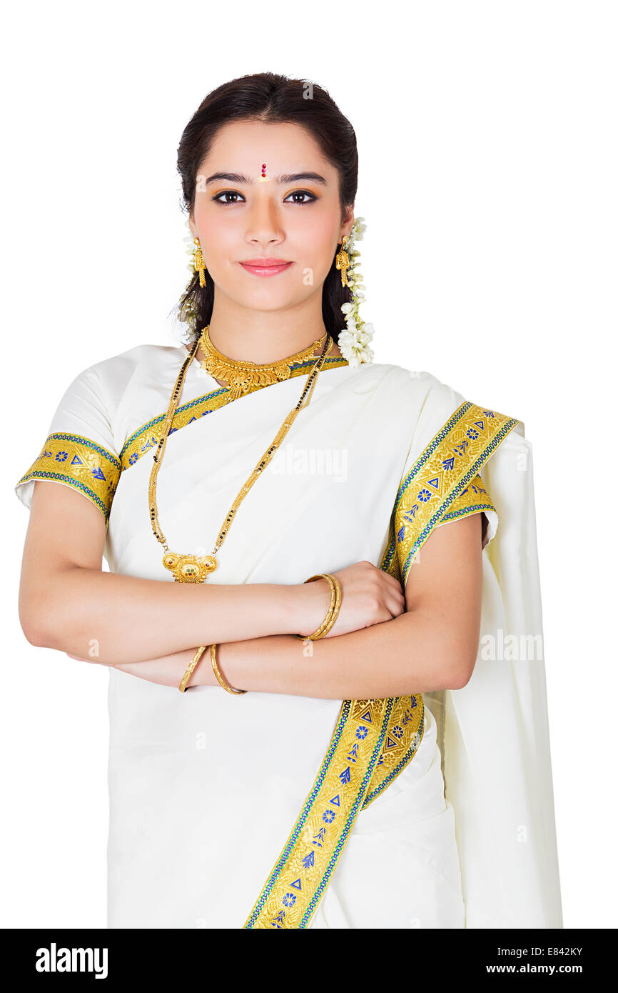 South Indian ladies standing Arms Crossed Stock Photo - Alamy