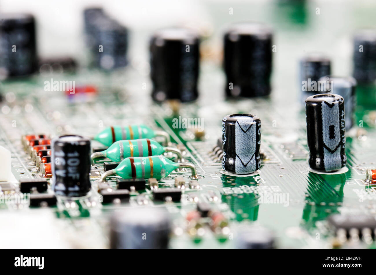 circuit board with components Stock Photo - Alamy