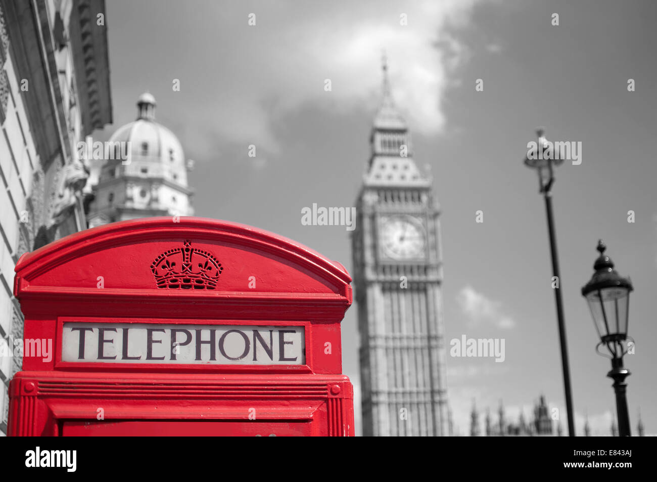 Red telephone box and Big Ben in London Stock Photo - Alamy