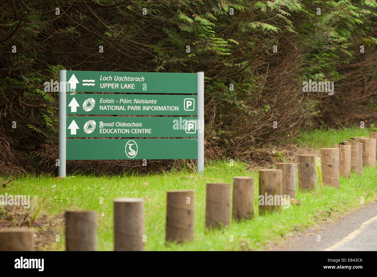 Signpost Entrance to Glendalough Wicklow Mountains National Park Stock ...