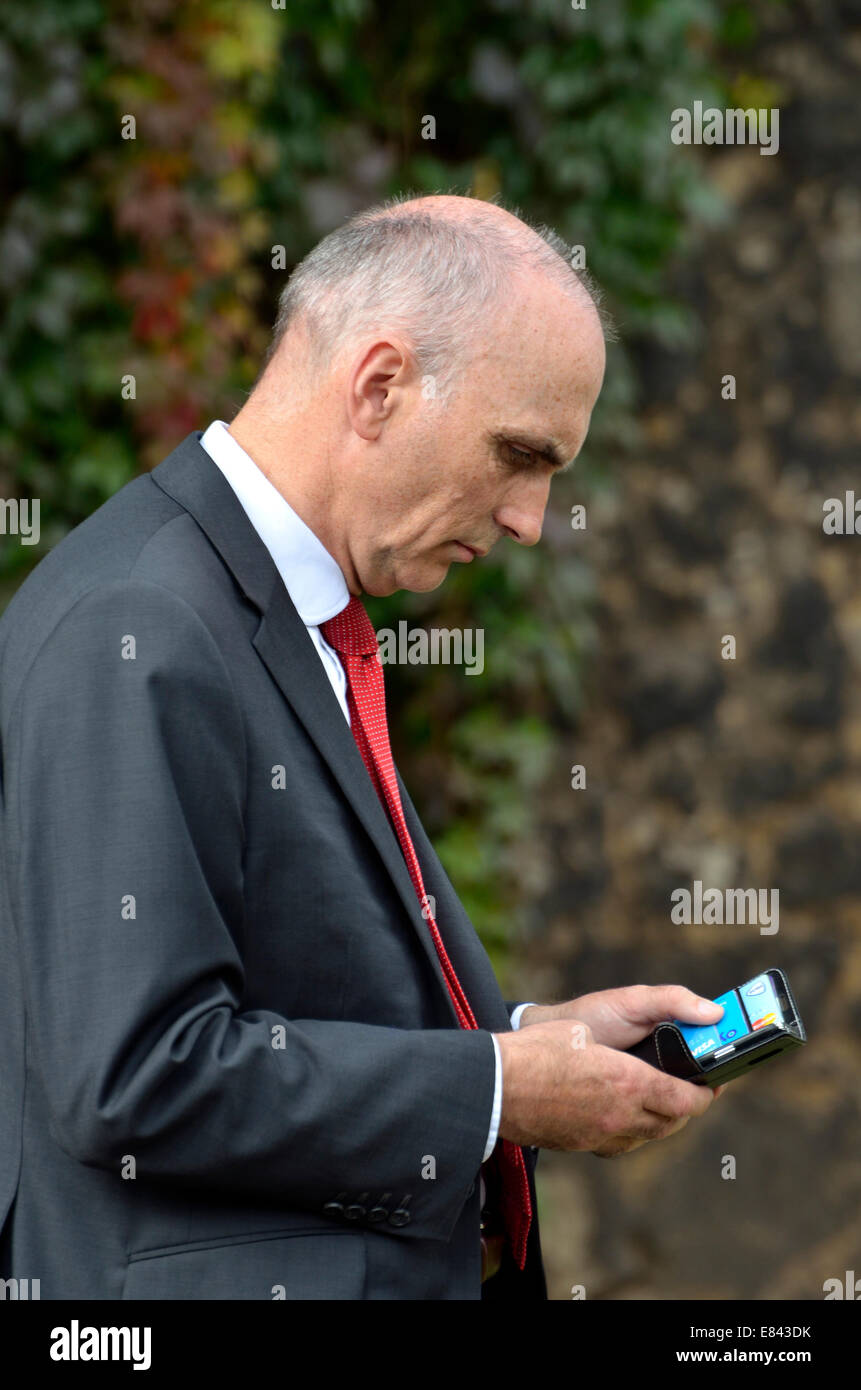 Chris Williamson MP (Labour, Derby North) checking his wallet Stock ...