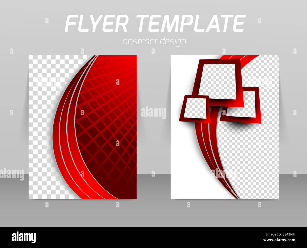 Flyer back and front design template Stock Photo - Alamy