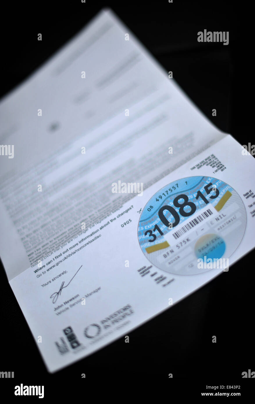 The end of the tax disk. One of the final disks, showing the last date ...