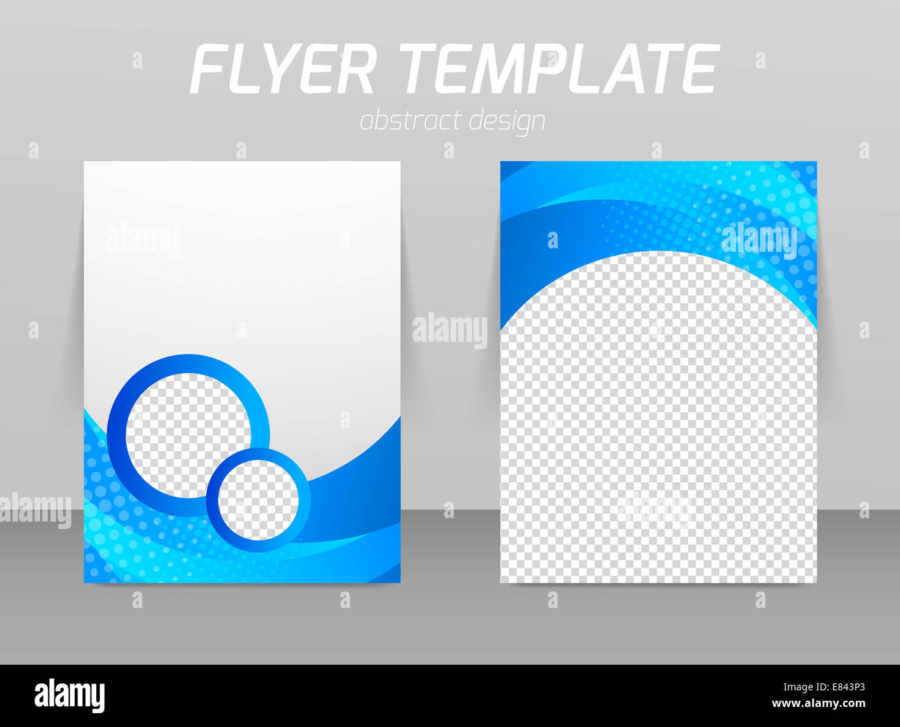Flyer back and front design template Stock Photo - Alamy