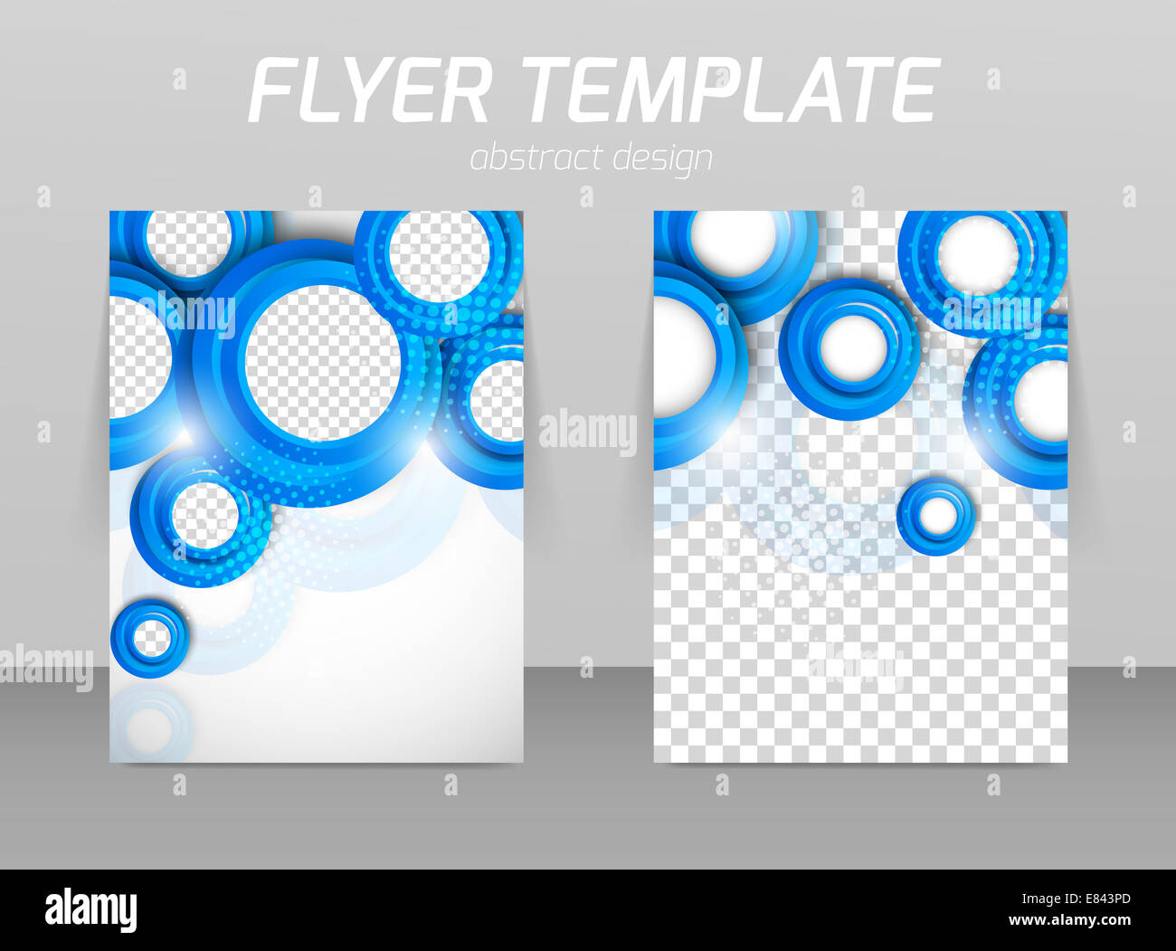 Flyer back and front design template Stock Photo - Alamy