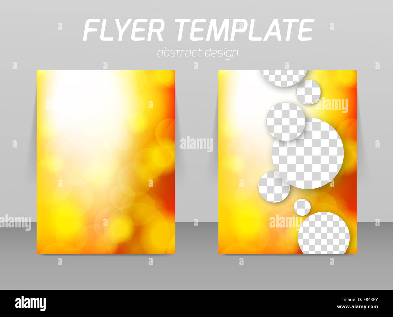 Flyer back and front design template Stock Photo - Alamy