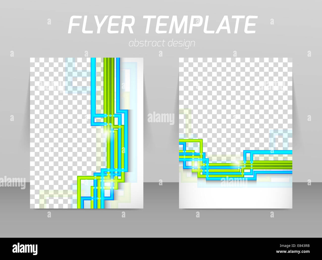 Flyer back and front design template Stock Photo - Alamy